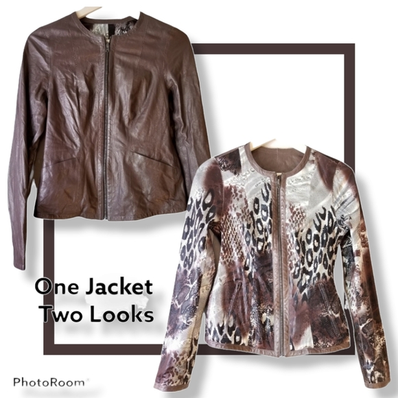 Punto Fashion | Jackets & Coats | Punto Reversible Leather Animal Print ...